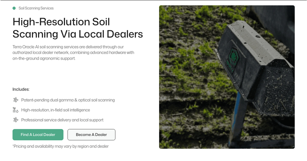 Patent-Pending Dual-Sensor Soil Scanner | Terra Oracle AI